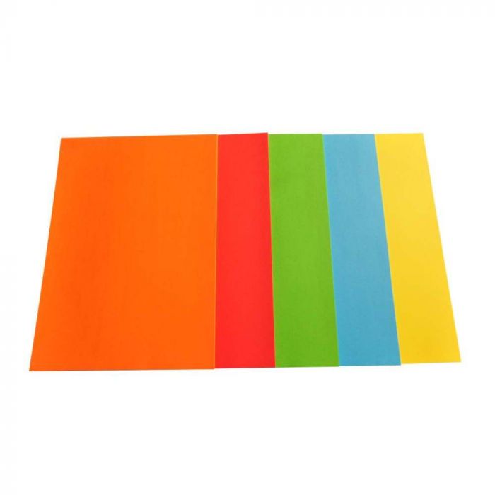 Hartie colorata asortata A4, 5 culori intense, 80g/mp, 100coli/top ...